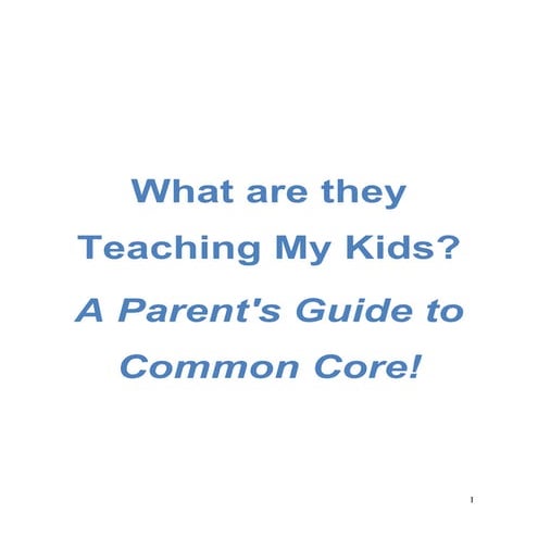A parents guide_to_common_core | PDF | Primary Education | Education