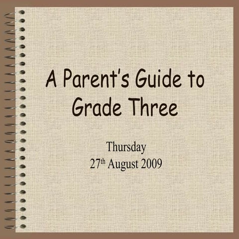 A Parent’S Guide To Grade Three | PPT