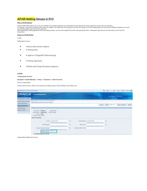 AP/AR Netting R12 | PPT