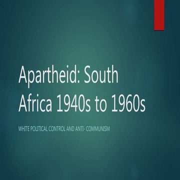 Apartheid | PPTX