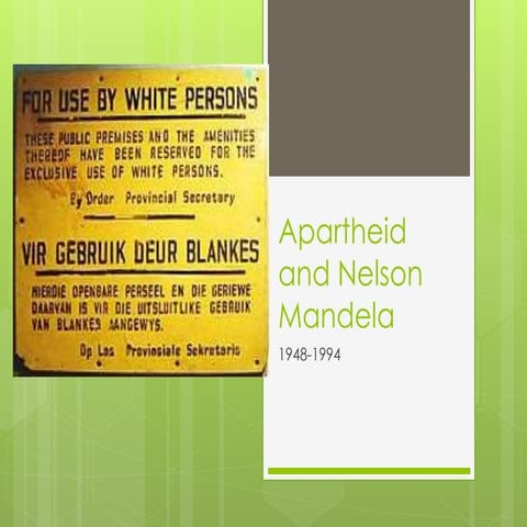 Apartheid and nelson mandela | PPTX | Africa Travel | Travel Locations