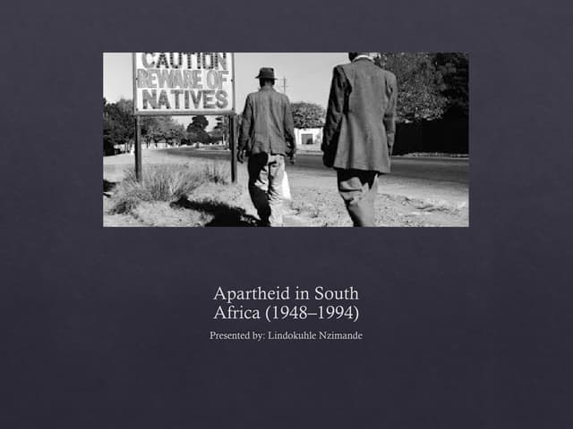 History of apartheid in south africa | PDF