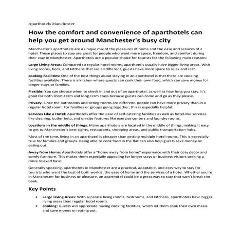 Aparthotels Manchester City Centre I Edge Street, Northern Quarters ...