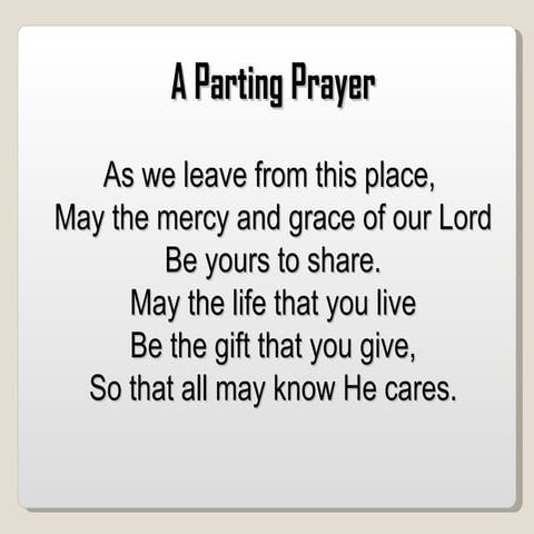A parting prayer | PPT