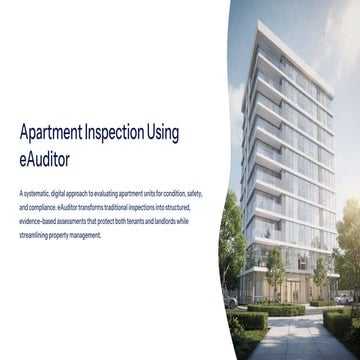 Apartment Inspection with eAuditor Audits and inspections | PDF
