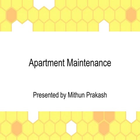 Apartment maintenance | PPTX