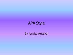 APA Style | PPT