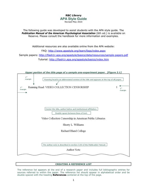 APA Style Citation Format