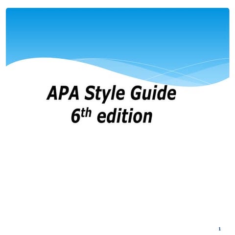 APA style for research thesis at M.Phil Level | PPT
