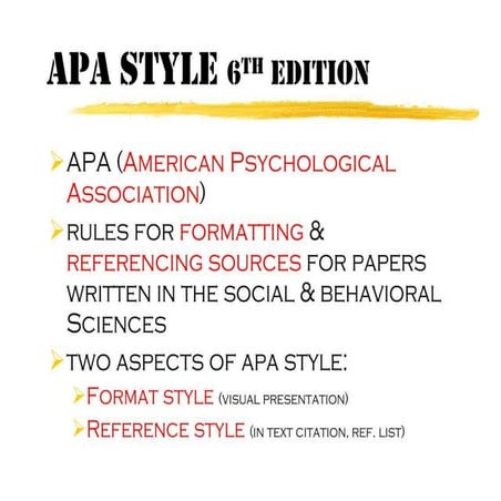 APA Style 6 Th Edition | PPT
