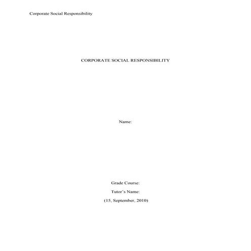 Apa style essay corporate social responsibility | DOC