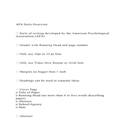 APA Style Overview Style of writing developed by the .docx
