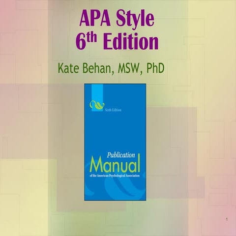 Apa style power point | PPT