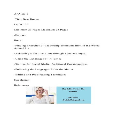 APA style Time New Roman Letter 12 Minimum 20 | DOCX