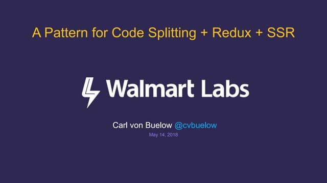 A Pattern For Code Splitting Redux Ssr Ppt 7434