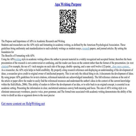 Essay Writing Apa Format | PDF