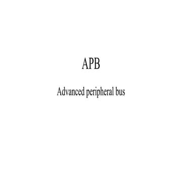 APB protocol v1.0 | ODP