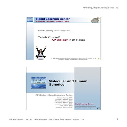 Molecular & Human Genetics | PDF