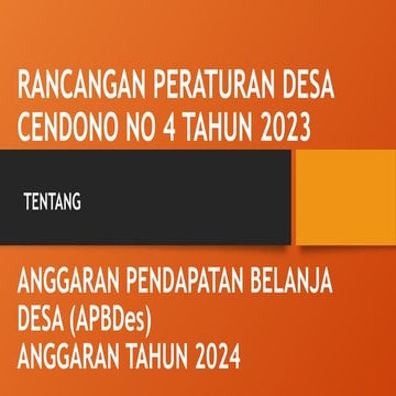 APBDESA 2025 KABUPATEN PASURUAN JAWA TIMUR | PPT
