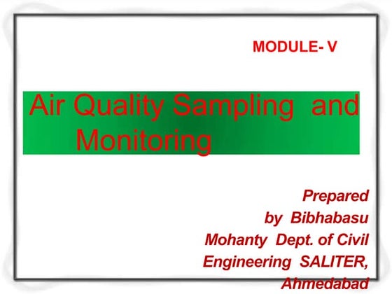 Air quality sampling and monitoring | PPTX | Indoor Environmental ...