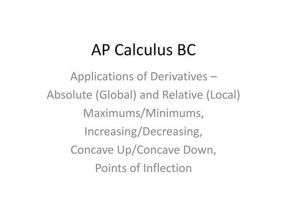 AP Calculus BC: MCQ 2003 BC IB | PPT