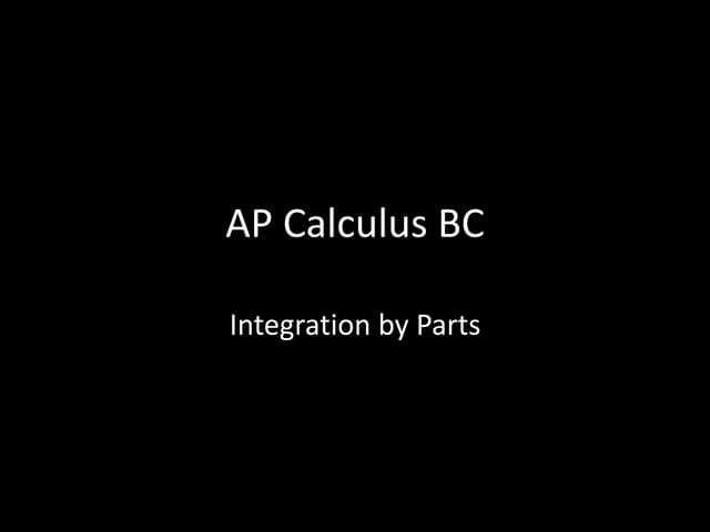 Stuff You Must Know Cold for the AP Calculus BC Exam!