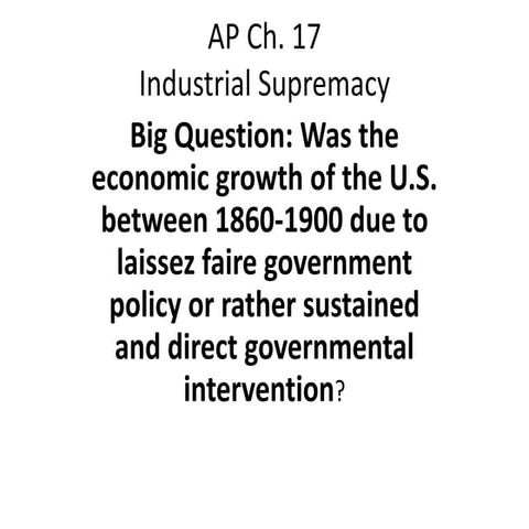 Ap ch.17 industrial supremacy | PPT