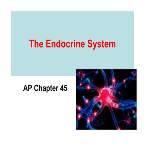 Ap chap 45 hormones and | PPT