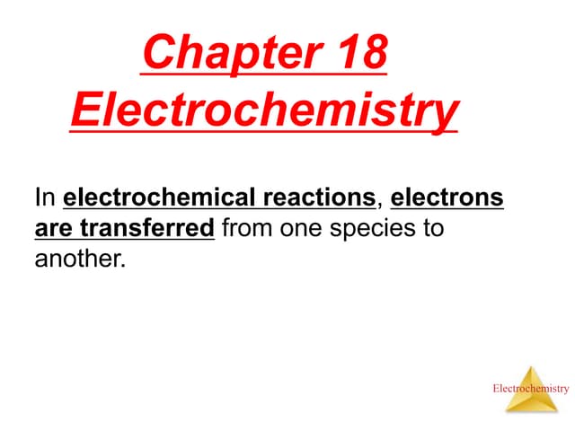 Electrochemistry | PPTX