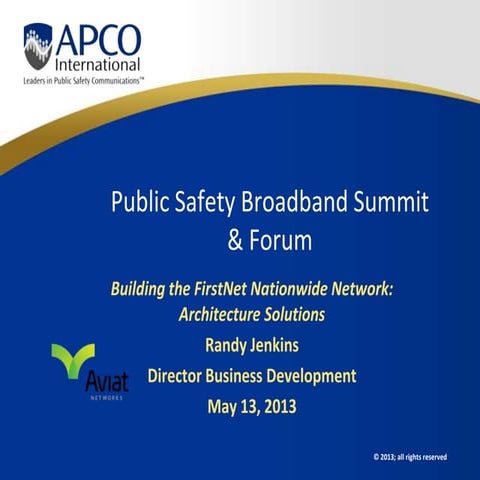 Building the FirstNet Nationwide Network: Architecture Solutions | PPTX ...