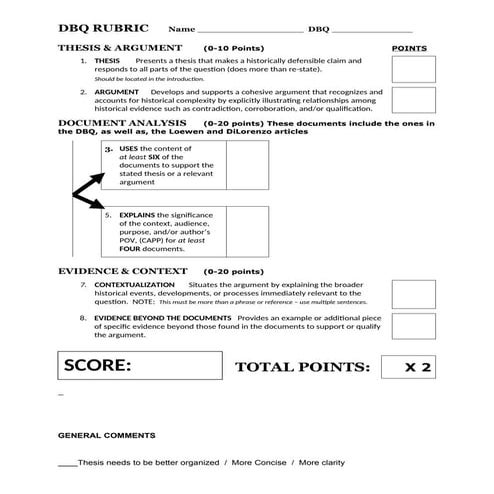 Rubric for scoring an Advanced Placement History DBQ (4).docx