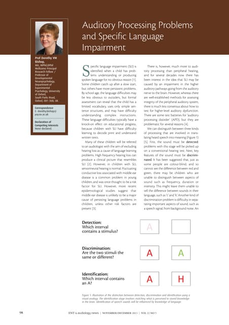 Auditory processing disorder apd | PPTX