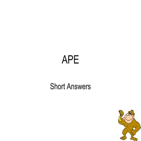 Ape basics | PPT