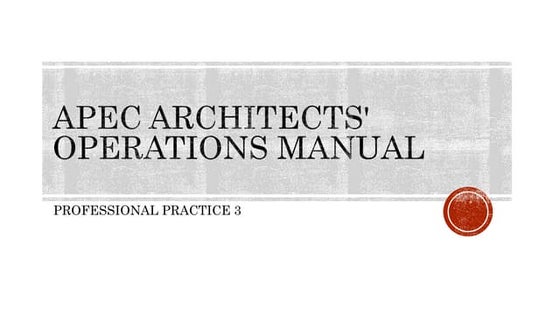 Filipino APEC-Architects | PPT