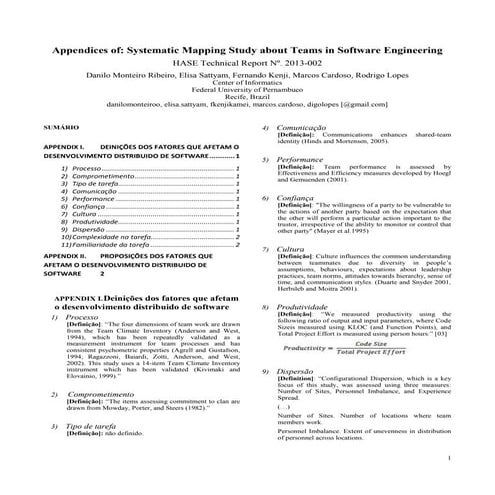 Apeendices of systematic mapping study about teams in software engineering | DOCX