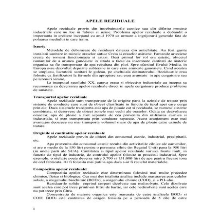 Apele Reziduale | DOC