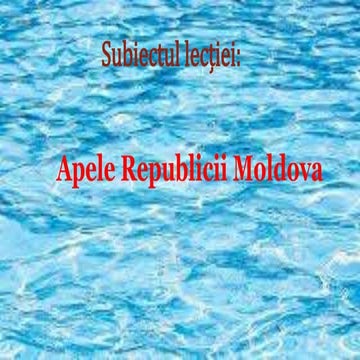 Apele Republicii Moldova | PPTX