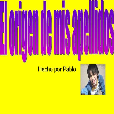 El origen de los apellidos | PPT