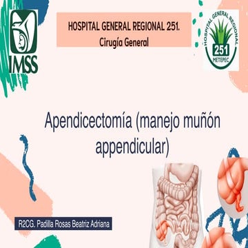 Apendicectomia tecnica quirurgica y manejo de muñon | PDF