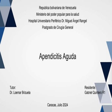 Apendicitis Aguda Pptx Manejo Quirúrgico Pptx