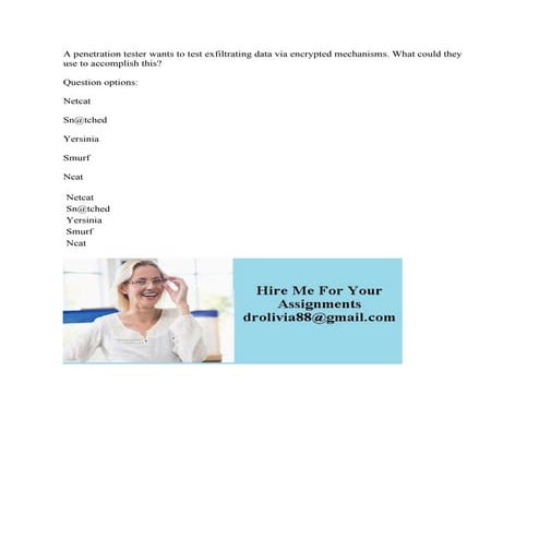 A Penetration Tester Wants To Test Exfiltrating Data Via Encrypted Mecpdf