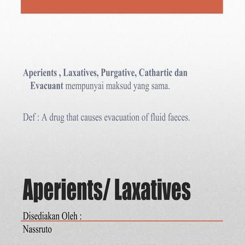 Aperients - Laxatives | PPT