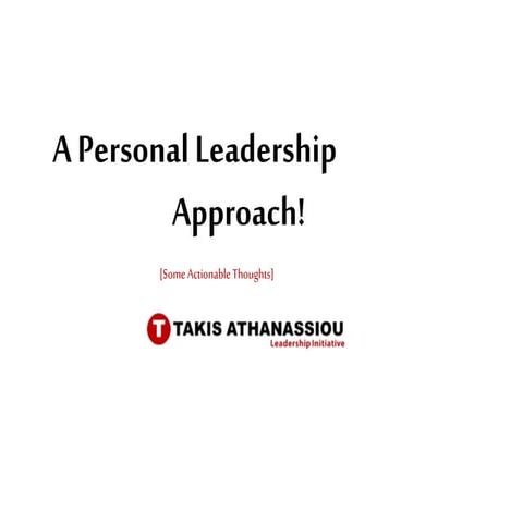 A personal leadership approach | PPTX
