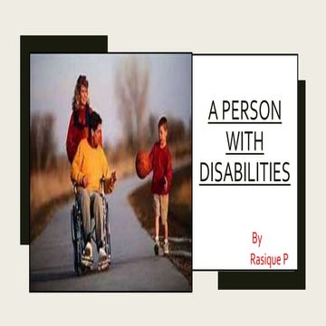 A person with disabilities | PPTX
