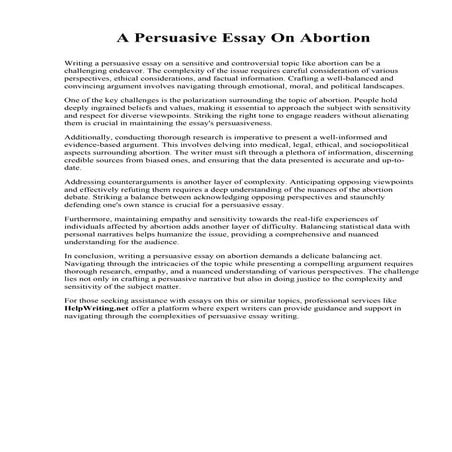 A Persuasive Essay On Abortion.pdf