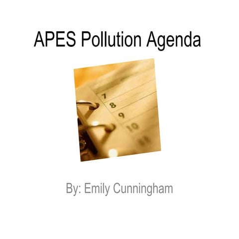 Apes pollution agenda assignment | PPTX