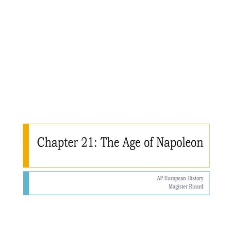 AP Euro CH 21 Rise of Napoleon | PPTX | Religion & Spirituality