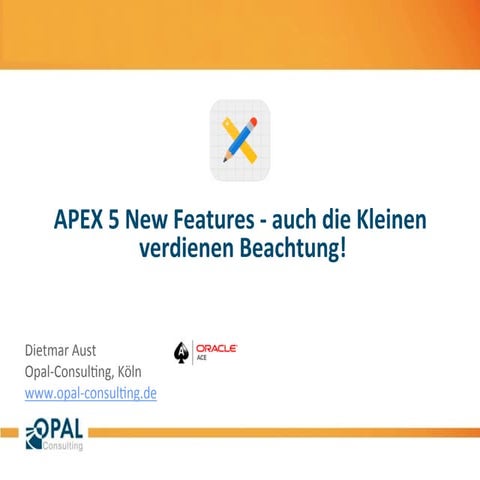 Oracle APEX5 New Features | PPT
