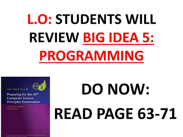 Ap exam big idea 5 programming | PPT Ap exam big idea 5 programming | PPT