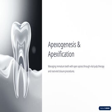Apexogenesis & apexification | PPTX